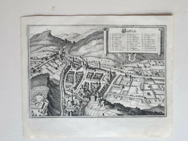 ORIGINAL MERIAN KUPFERSTICH Feldkirch 1650 engraving EUR 250,00 - PicClick DE