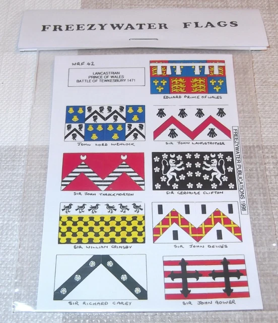 WARS OF THE Roses Lancastrian Tewkesbury Freezywater Flagsheet WRF 42 £ ...