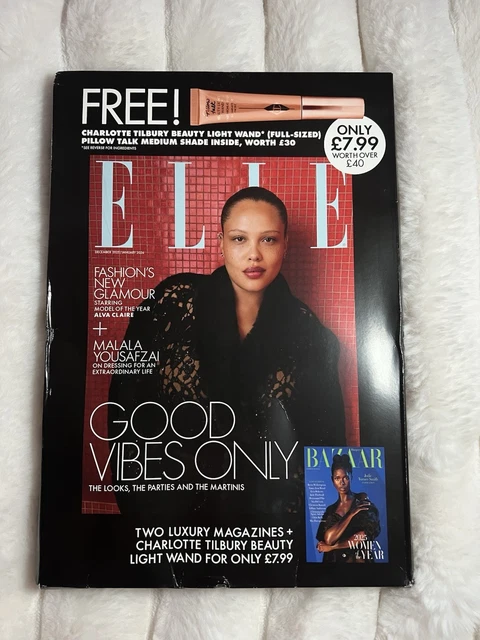 BRITISH ELLE MAGAZINE UK December / January 2026 + free Charlotte ...