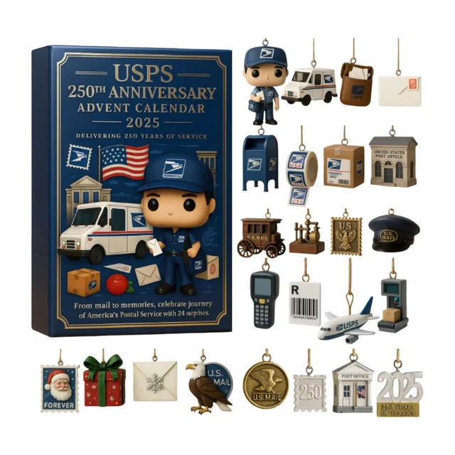 NEW USPS 250TH Anniversary Advent Calendar 2025 Christmas Countdown ...