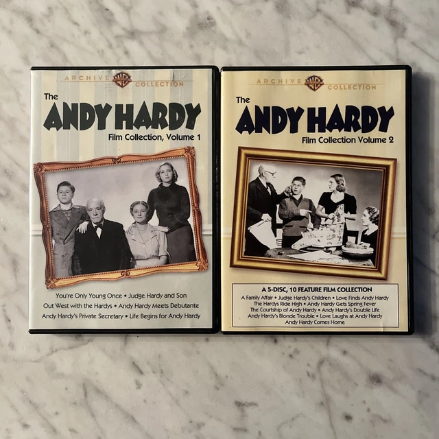 THE ANDY HARDY Film Collection Volumes 1 & 2 DVD Sets - Discs are MINT ...