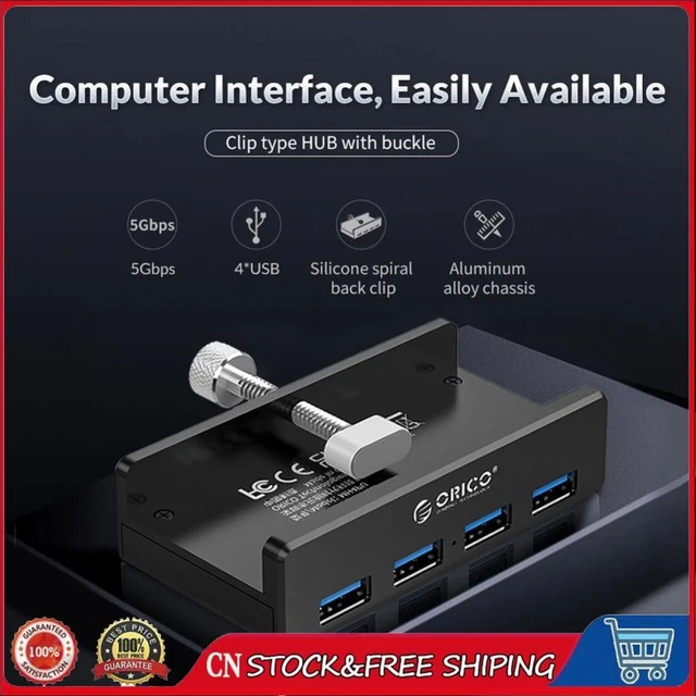 ORICO CLIP-TYPE USB 3.0 Type A HUB Adapter Aluminum 4 Ports USB Multi ...