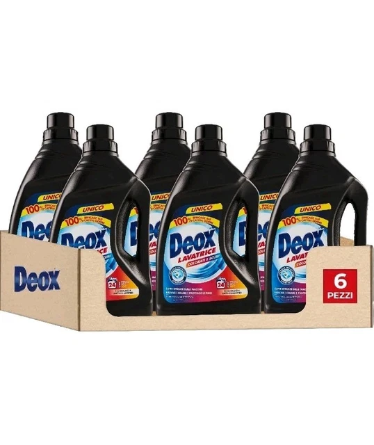 DEOX - DETERSIVO Lavatrice Liquido Colorati e Scuri, 144 Lavaggi, Smacchia e... EUR 36,99 ...