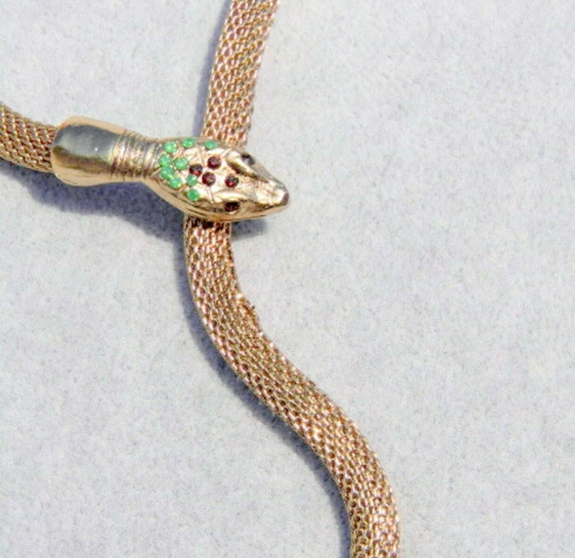 COLLANA DONNA LUNGA serpente gioiello forma di serpe dorato stile ...