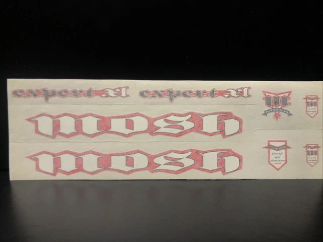 90’S MOSH “EXPERT-XL” Bmx Freestyle Decal Set Kastan Giant Method Gt ...