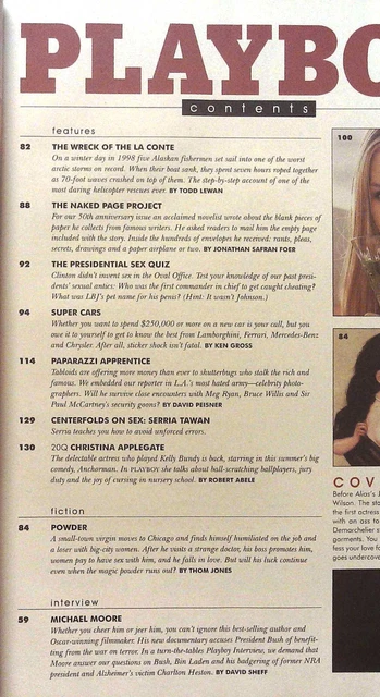 PLAYBOY US JULY 2004 PETA WILSON Michael Moore STEPHANIE GLASSON @ NEAR ...