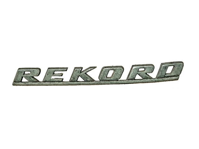 OPEL REKORD - Emblème logo sigle monogramme hayon coffre en aluminium ...