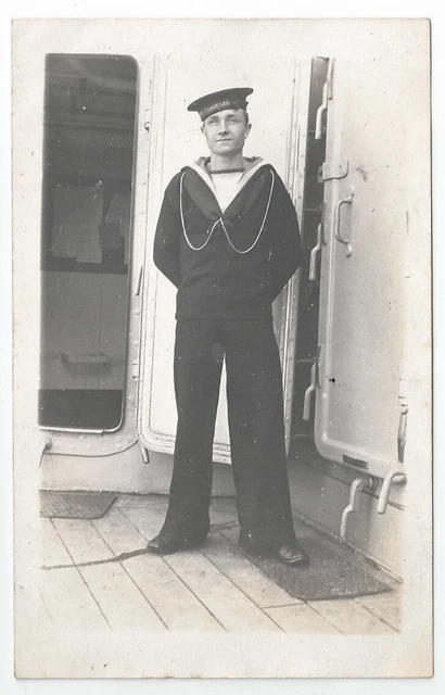 HMS VANGUARD ST Vincent class Battleship CREW Sailor - RP PC £11.12 ...