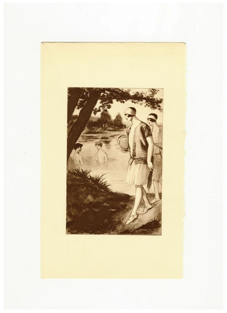 1930 L. MALTESTE héliogravure sépia fessée spanking bdsm Prügelstrafe ...