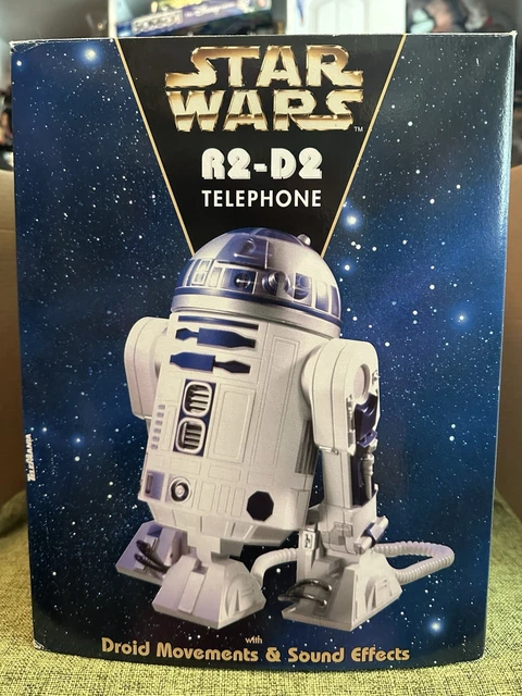 NEW STAR WARS R2D2 Telephone Robotic Droid Telemania 1997 Open Box £77. ...