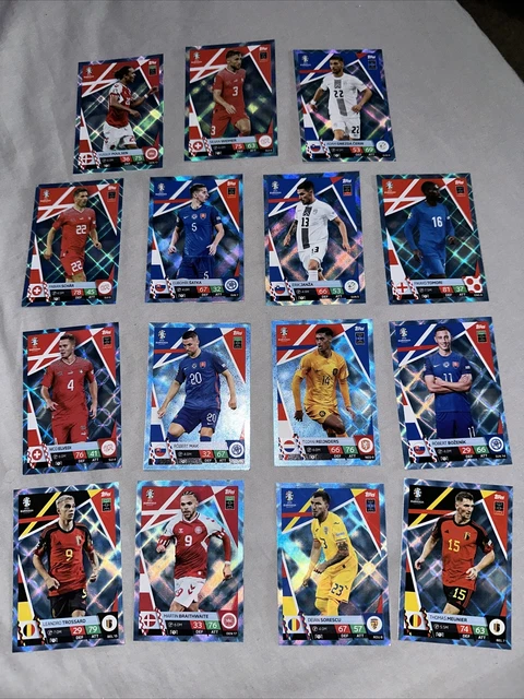 TOPPS MATCH ATTAX Euro 2024 15x Blue Crystals/Blue Parallels £15.00 ...