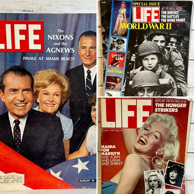 LIFE MAGAZINE AUGUST 1968 October 1981 Spring/Summer 1985 Marilyn World ...