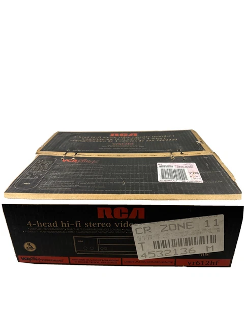 RCA VR612HF VHS Video Cassette Recorder VCR Plus New In Unopened Sealed ...