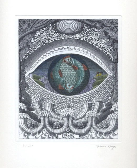 FRANZ BAYER FISCHE Radierung signiert EUR 70,00 - PicClick DE