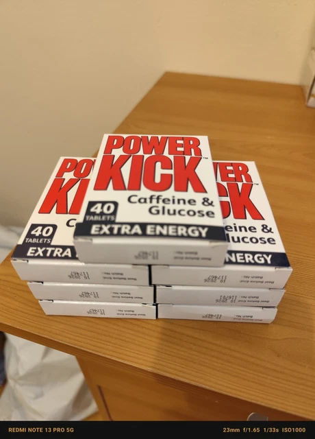 POWER KICK CAFFEINE & Glucose Tablets X7 280 Tablets £0.99 - PicClick UK