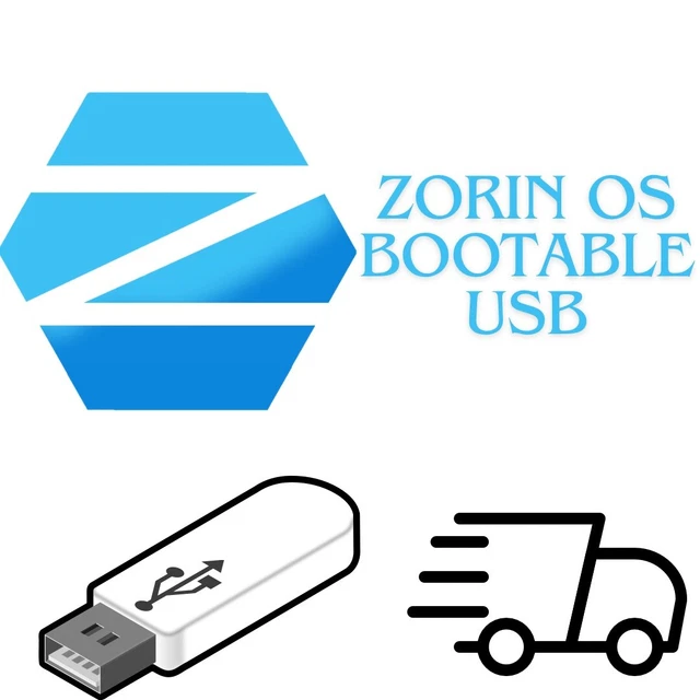 ZORIN OS 17.3 CORE 64bit USB Linux Bootable FLASH DRIVE Live or Install ...
