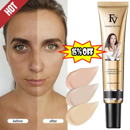 FV FULL COVERAGE Liquid Foundation Formula Makeup Base Matte Cream Concealer-uk £4.87 - PicClick UK
