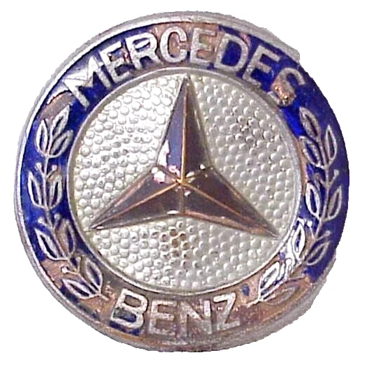 VINTAGE MERCEDES BENZ Metal Emblem Hood Grille Badge Vtg Classic ...