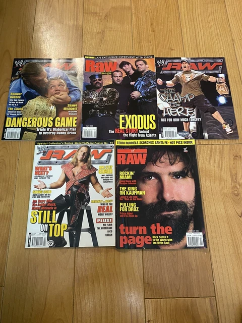 WWF WWE RAW Magazine X 5 Some Great Volumes Here Including 2 From 2000 ...