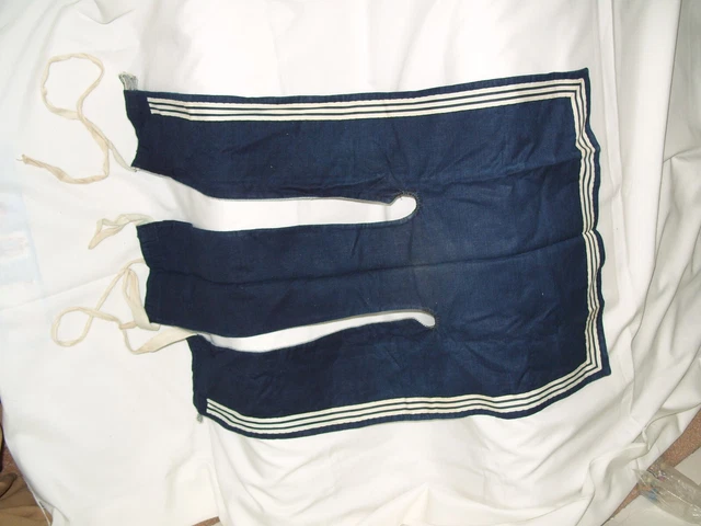 W.W.2 ROYAL NAVY Seaman Blue Square Rig Collar Genuine Used Good Fresh ...