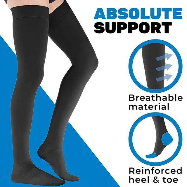 COMPRESSION STOCKINGS 30-40MMHG Thigh High Relief Varicose Edema Socks ...