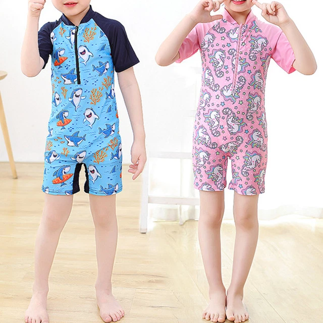 KINDER MÄDCHEN JUNGEN Einhorn Cartoon Bademode Einteiler Badeanzug ...