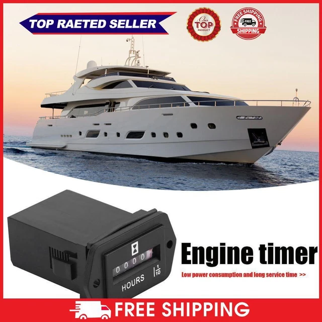 DIESEL ENGINE HOUR Meter DC 6V-80V Counter Hour Meter Mechanical Hour ...