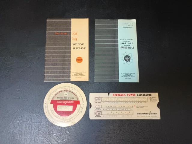 HOW TO USE Log Log Slide Rules Pickett 1953 + Two Rules & Pamphlet £10. ...
