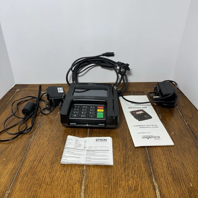INGENICO ISC TOUCH 250 PoS Payment Credit Card Terminal Reader $68.58 ...