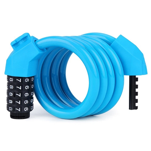 COMPACT SIZE ANTI-THEFT Security Steel Cable Lock Five-Digit Code ...