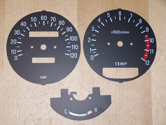 YAMAHA RD 250 350 LC Clock Set Dials Speedometer Rev Counter Temp Gauge ...