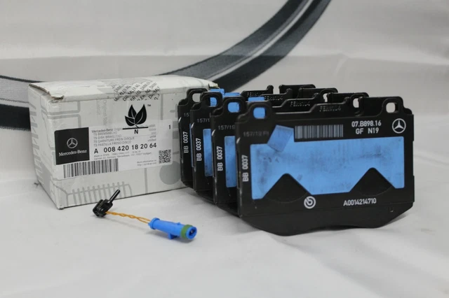 GENUINE MERCEDES-BENZ 166 ML GL FRONT Brake Pads inc Sensor A0004208804 ...