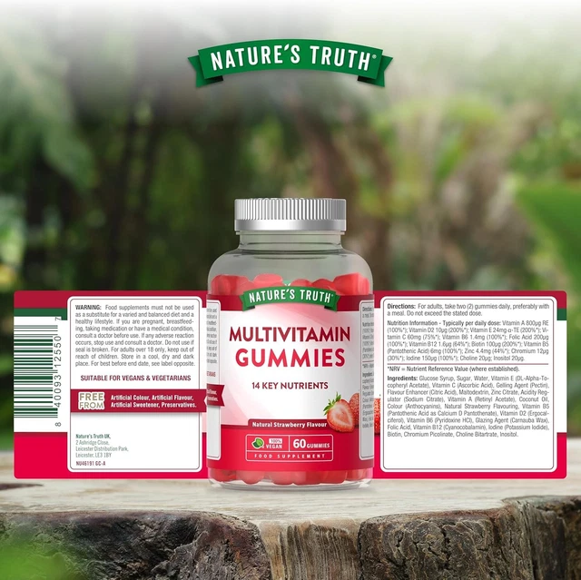 NATURE'S TRUTH MULTIVITAMIN Gummies - 60 Count - 14 Key Nutrients £12. ...