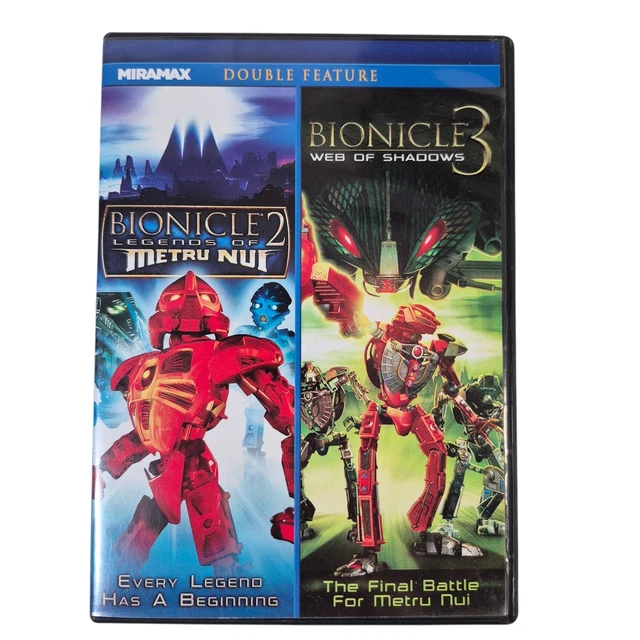 BIONICLE 2 & 3 DVD Double Feature Legends of Metru Nui Web of Shadows $14.95 - PicClick CA