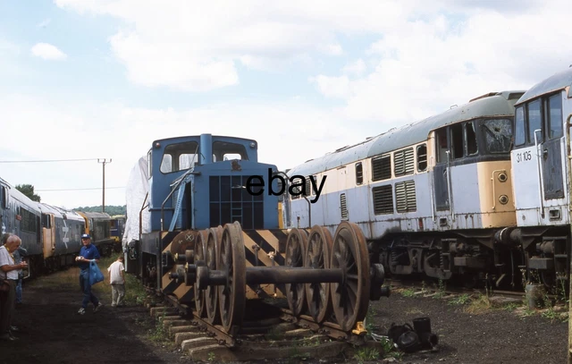 35MM RAILWAY SLIDE - View of Locomotives inc BR Class 31. 31105@ Barrow ...