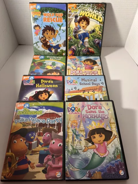 Nick Jr Dvd Lot Of 8 Dora The Explorer Backyardigans Diego Used £23 56