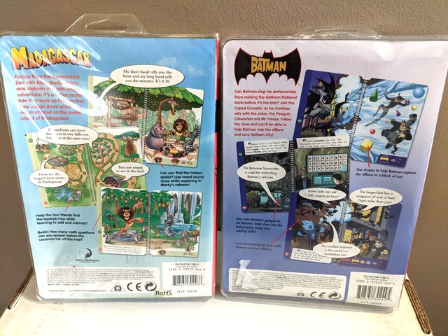 LEAPFROG LEAPPAD THE Batman, Madagascar Interactive Book & Cartridge k ...