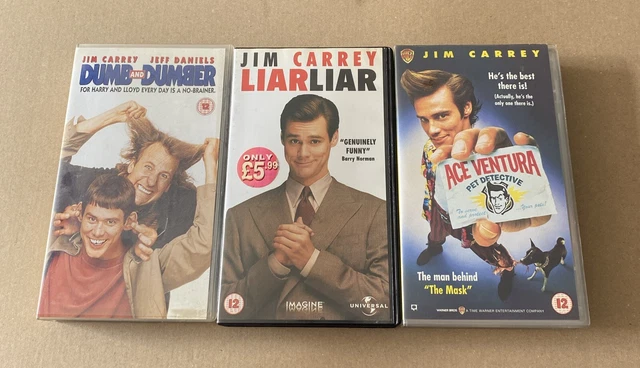 JIM CARREY VHS Bundle Tapes Liar Liar, Dumb & Dumber & Ace Ventura VHS ...
