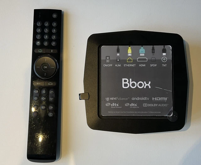 DÉCODEUR TV BBOX 4K HDR Bouygues Telecom noir wifi telecommande ...