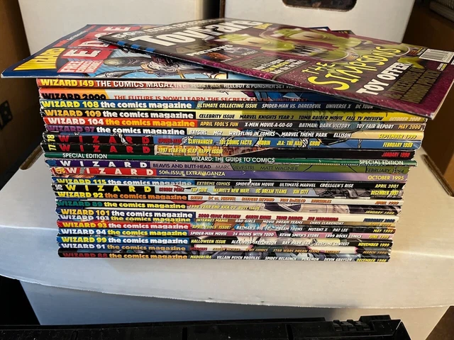 14LBS OF WIZARD Magazine: 21 Wizards & 1 each of Wizard Edge, Toyfare ...