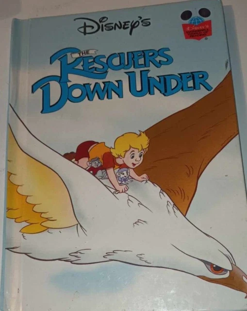 THE RESCUERS DOWN under Disney wonderful world of reading Hardback Book ...