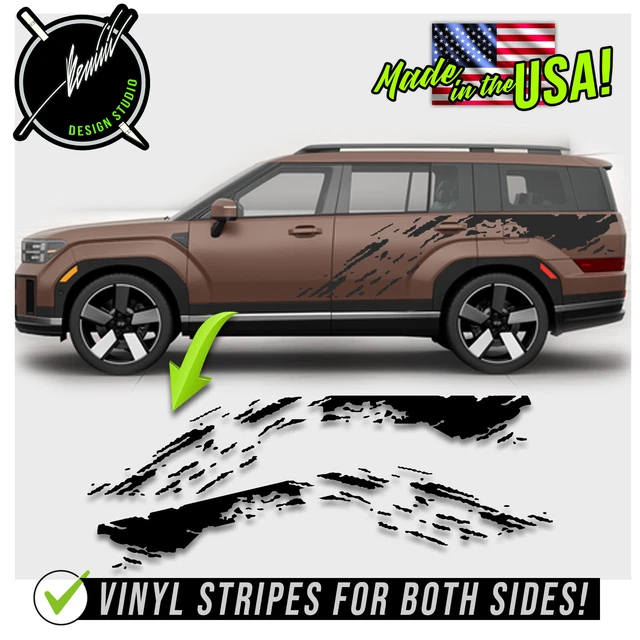 SIDE MUD SPLASH Vinyl Racing Stripes Decals 4 Fits 2024 & up Hyundai ...