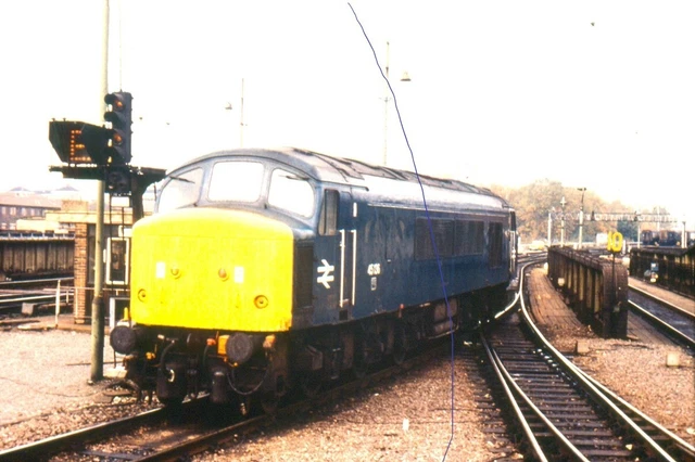 DIESEL RAILWAY TRAIN Colour Slide Class 45 Peak At St Pancras Br Blue ...