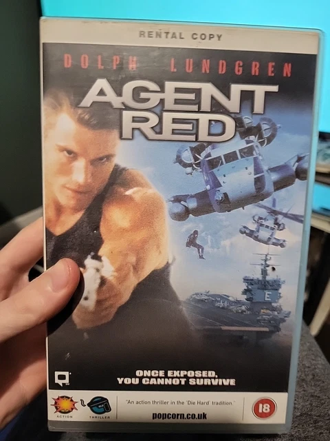 AGENT RED [VHS] Roadshow Video Big Box Ex-Rental Tape Dolph Lundgren ...