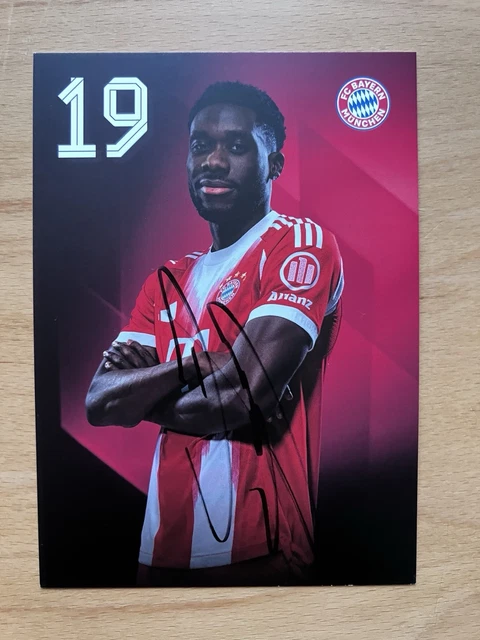 ALPHONSO DAVIES AK FC Bayern München Autogrammkarte 2025-26 original ...