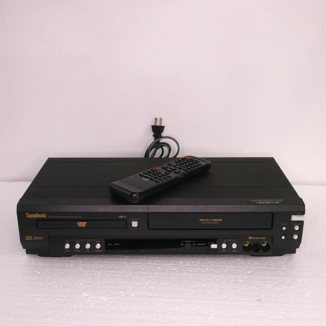 SYMPHONIC WF803 LECTEUR VHS Magnétoscope Enregistreur & Lecteur DVD/CD ...
