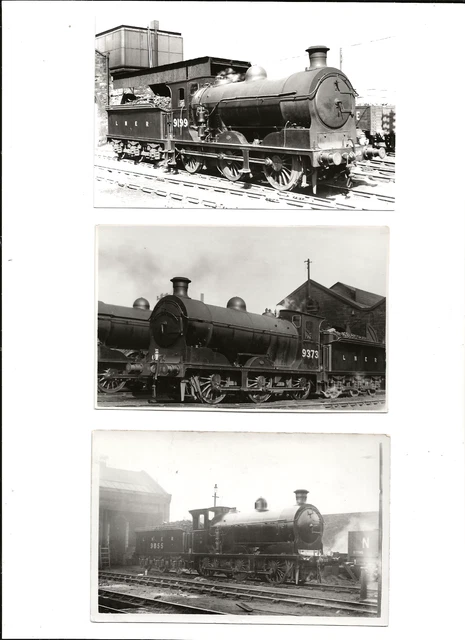 6 DIFFERENT PHOTOGRAPHS of North British Railway 0-6-0's LNER J35 with ...