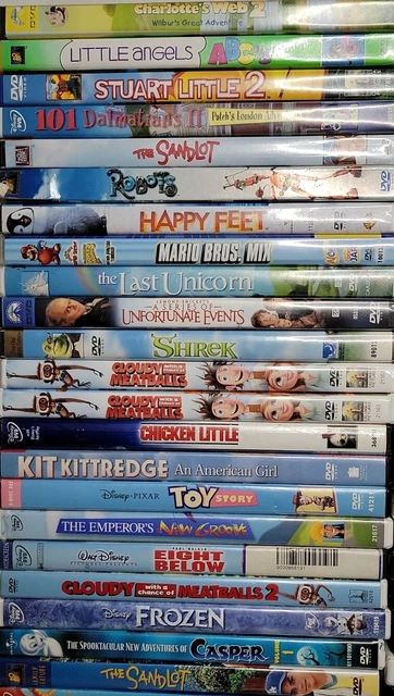 WHOLESALE LOT 100+ DVDs Kids & Family Children's Baby Pixar Disney Barbie Potter $64.57 ...