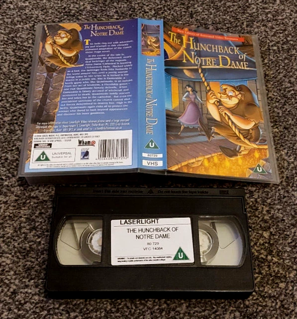 THE HUNCHBACK OF Notre Dame Animated Video Treasures Pal Vhs Video Kids ...