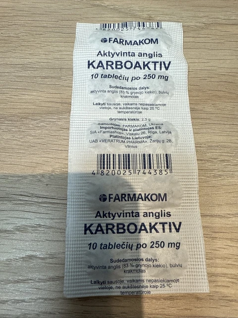 ACTIVATED CHARCOAL CARBON Carboaktiv Tablets 10 tablets fast dispatch £ ...